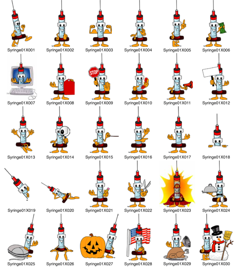 Syringe Character – Toons4Biz