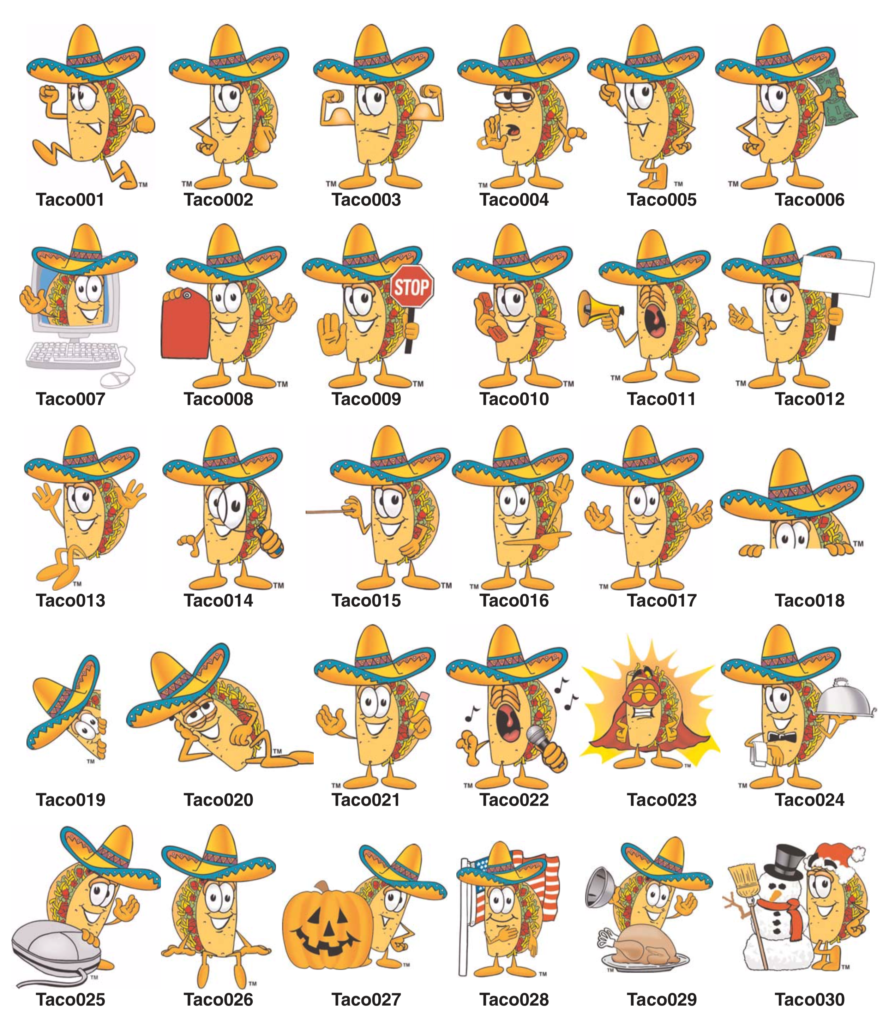 Taco Character Mascot – Toons4Biz