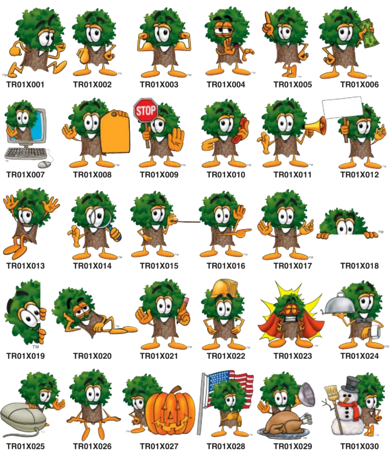 Tree Mascot Clip Art – Toons4Biz
